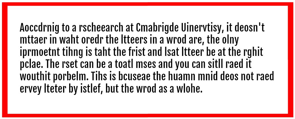 Can Our Brains Really Read Jumbled Words As Long As The First And Last 