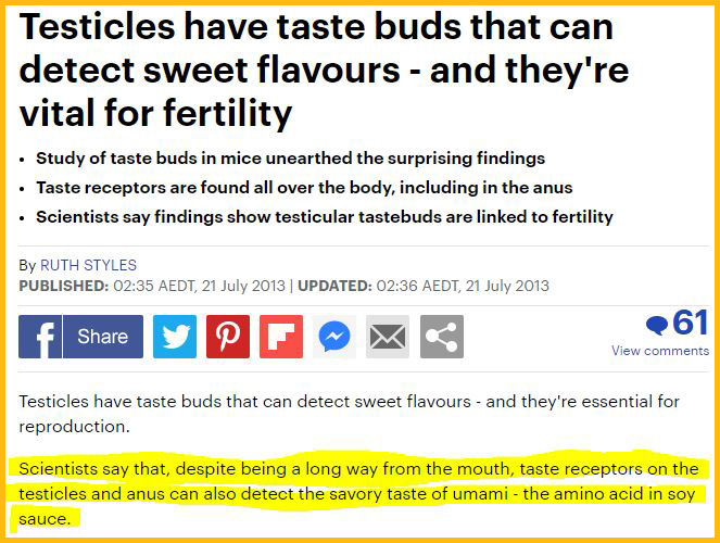 People Are Dipping Their Testicles in Soy Sauce, So Here's Some Science ... People Are Dipping Their Testicles in Soy Sauce, So Here's Some Science ...
