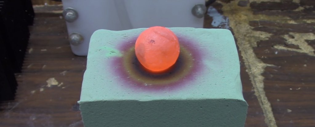 Whoa, a Red-Hot Nickel Ball Does Some Crazy Stuff to Floral Foam ...