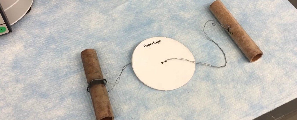 Scientists have invented a centrifuge using paper and string