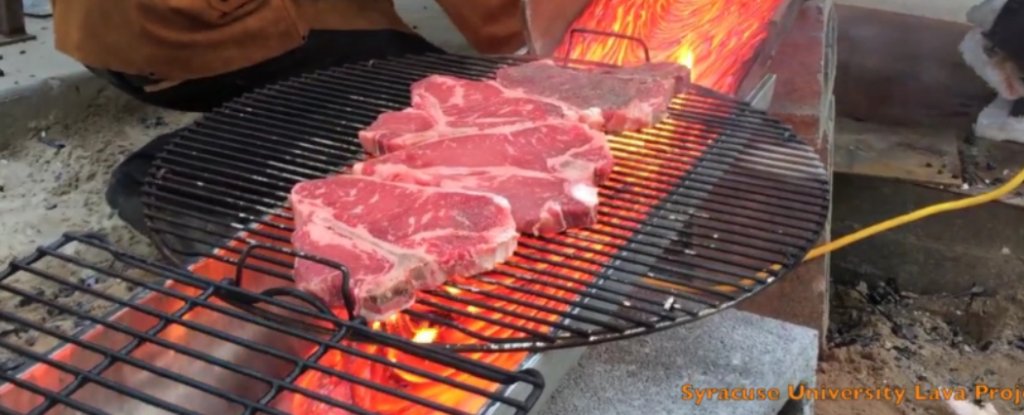WATCH: Scientists Cook The Perfect Steak With Lava : ScienceAlert